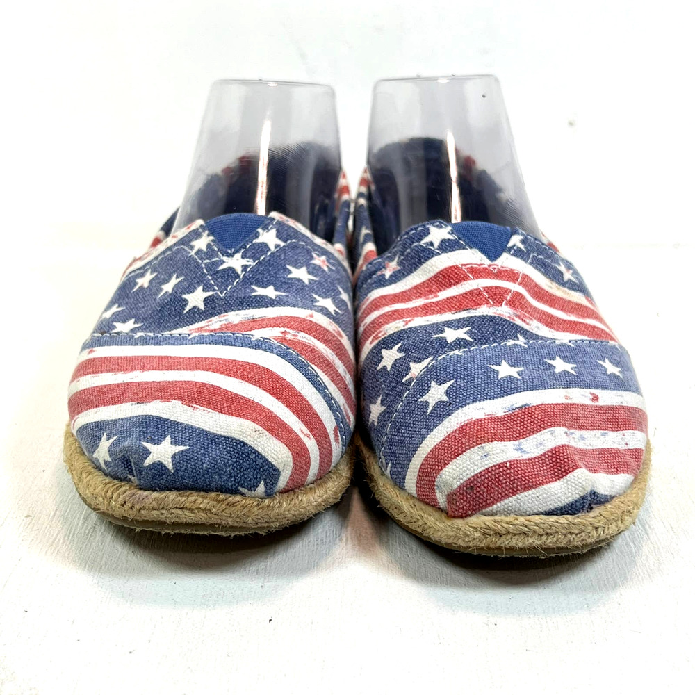 Toms American Flag Slip-On Espadrille- Women Size 9- … - Gem